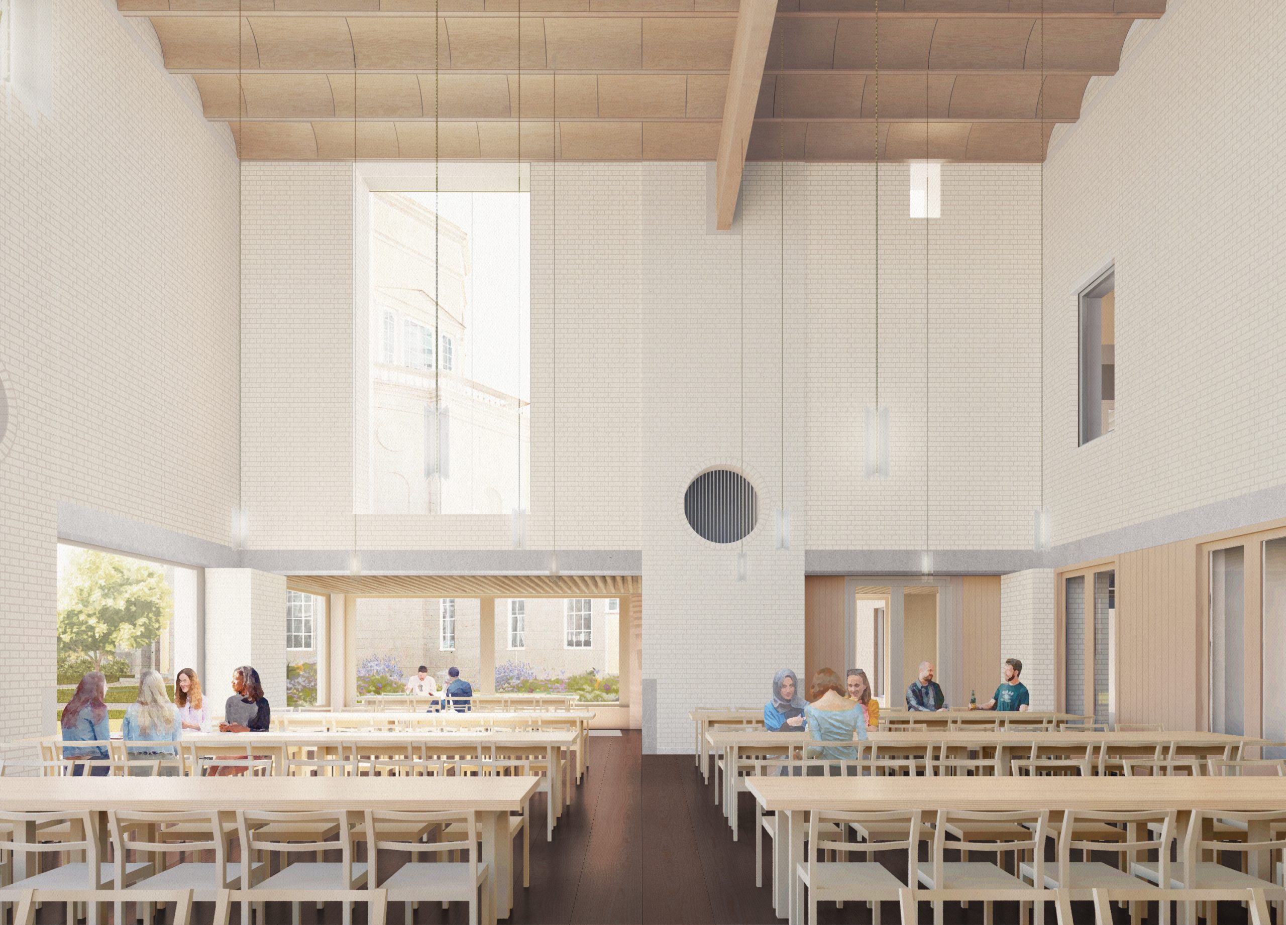 Feilden Fowles’ Oxford student homes and dining hall approved