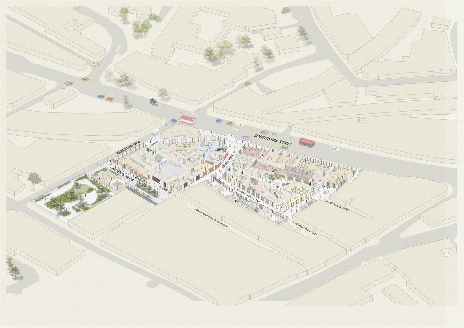 Allies and Morrison adds Roman ruins display to Southwark scheme