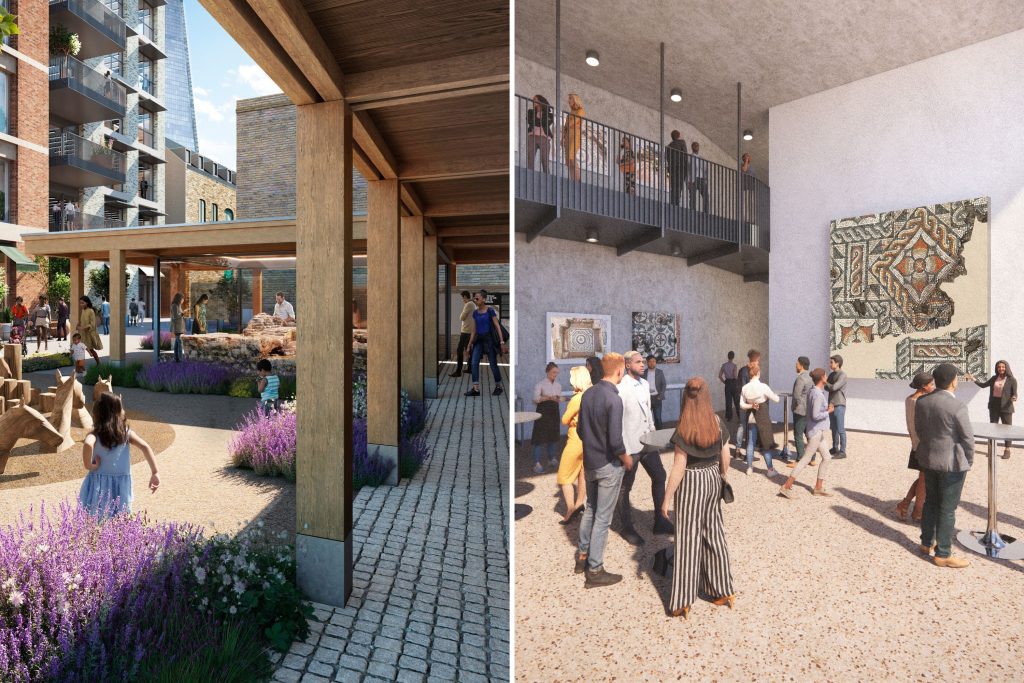Allies and Morrison adds Roman ruins display to Southwark scheme