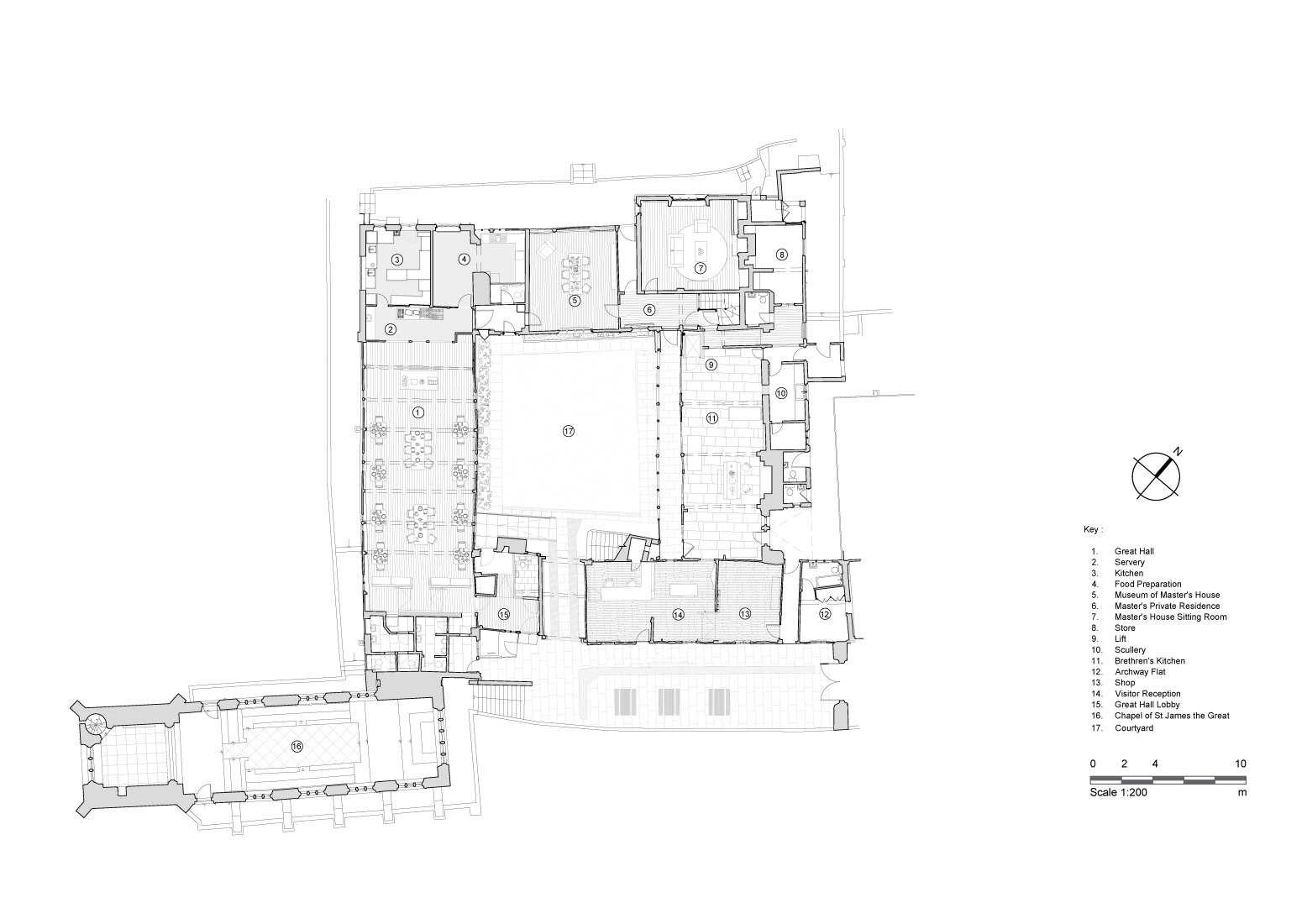 Donald Insall restores Grade I-listed medieval courtyard complex in Warwick