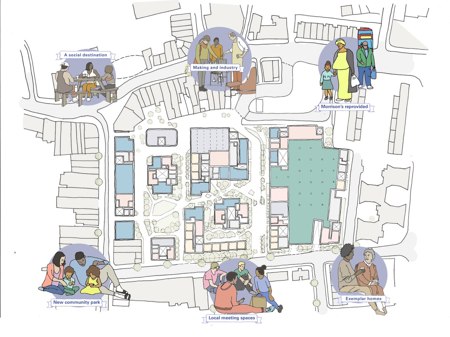 dRMM unveils first designs for 850-home Peckham estate regeneration