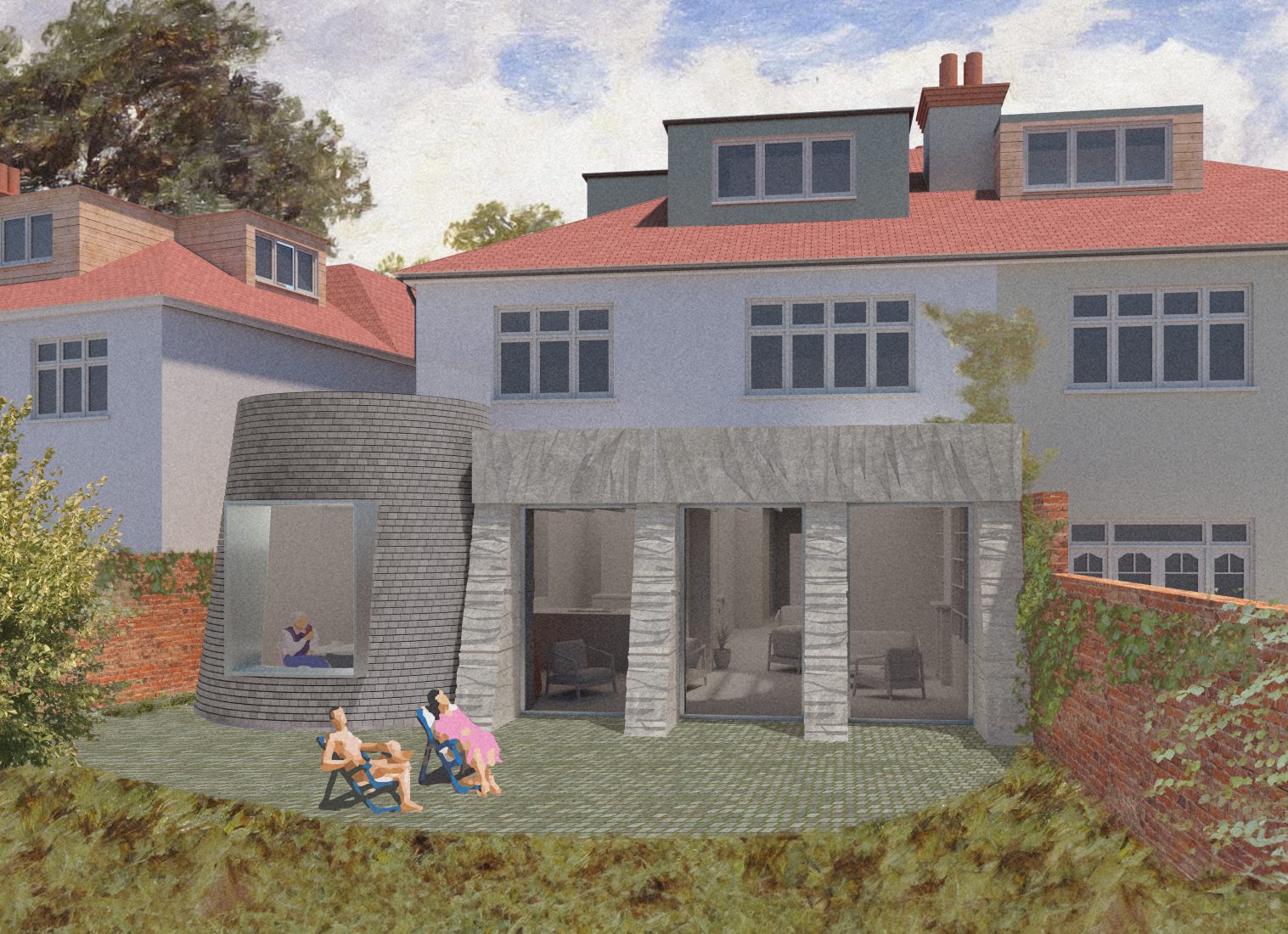 CAN wins approval for stone extension to Highgate Arts and Crafts house