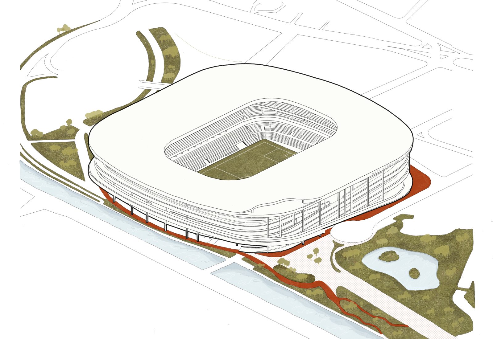 Mexico and London-based practice redesigns Spanish stadium for World Cup