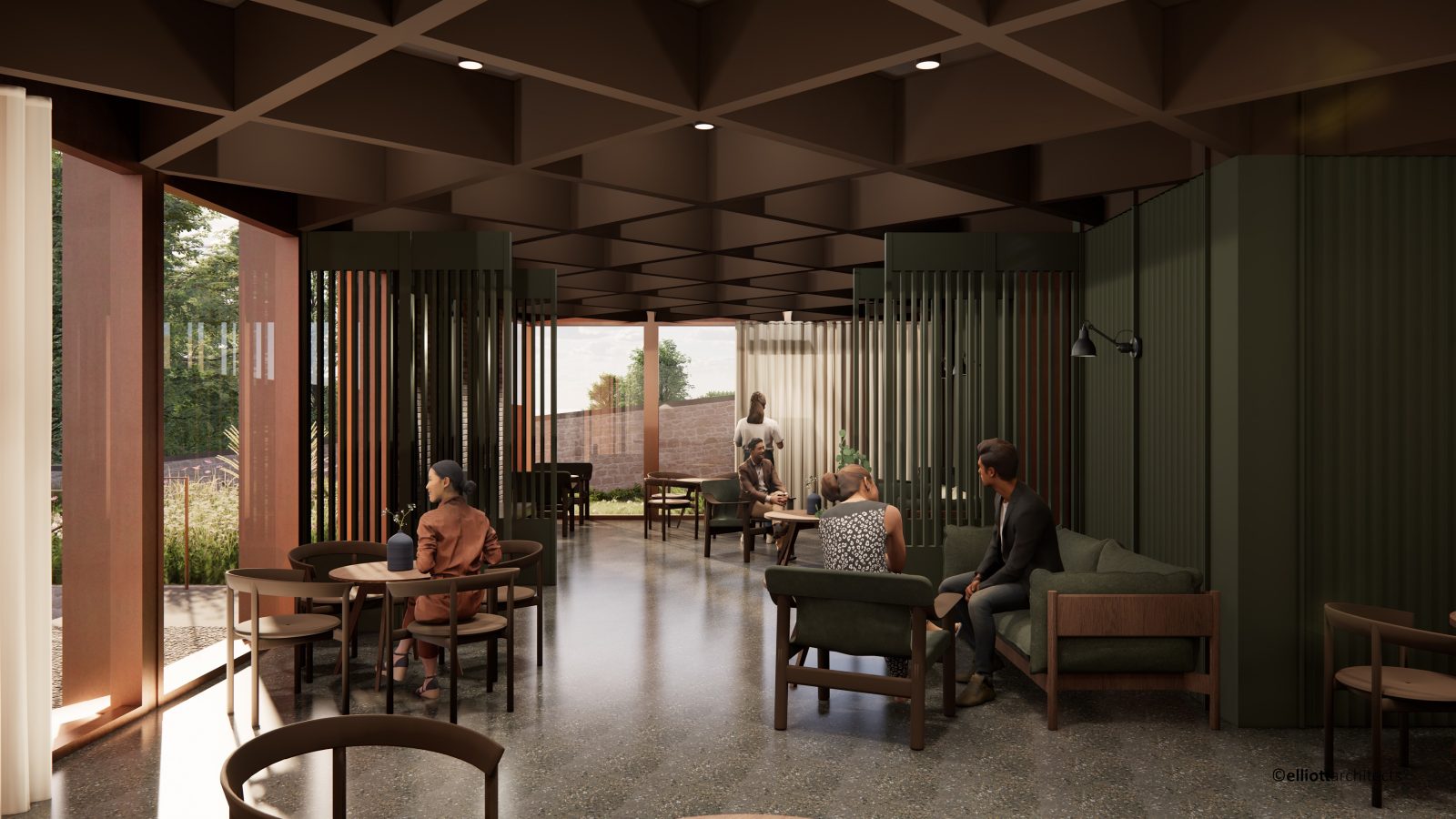 Elliott Architects reveals rural restaurant plans for Michelin-starred duo