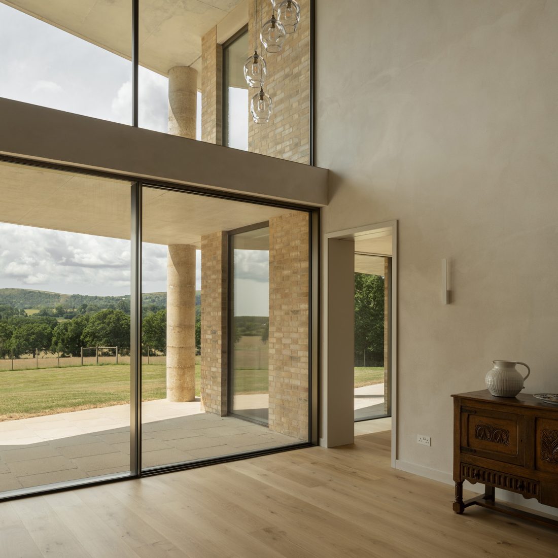 Sandy Rendel Architects completes colonnaded villa in South Downs