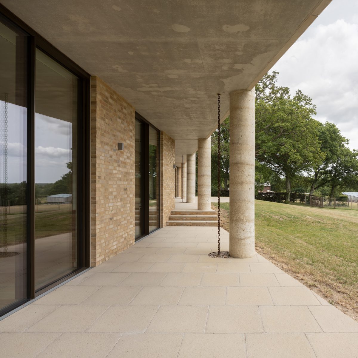 Sandy Rendel Architects completes colonnaded villa in South Downs