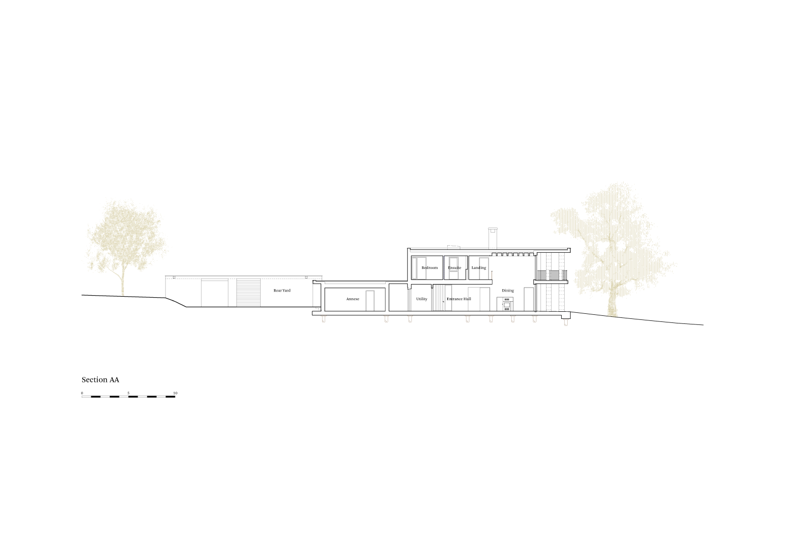 Sandy Rendel Architects completes colonnaded villa in South Downs