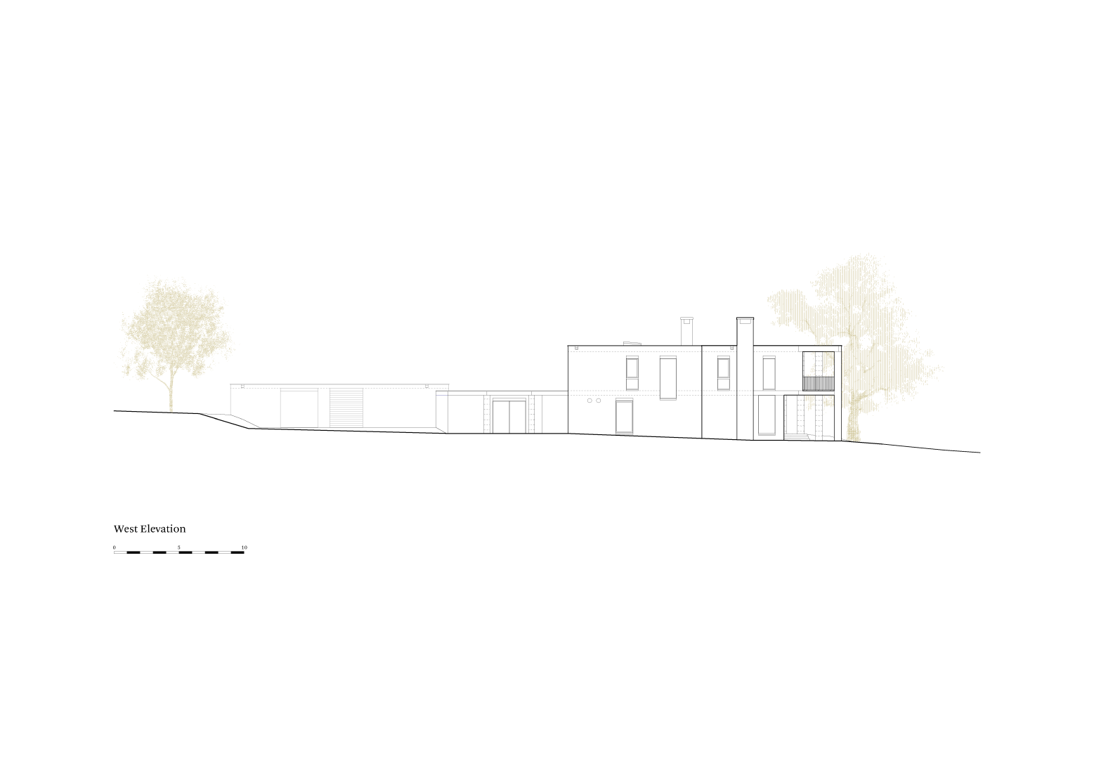 Sandy Rendel Architects completes colonnaded villa in South Downs