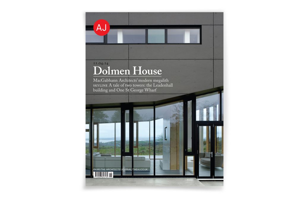 AJ 11.04.14: Dolmen House – The Architects’ Journal