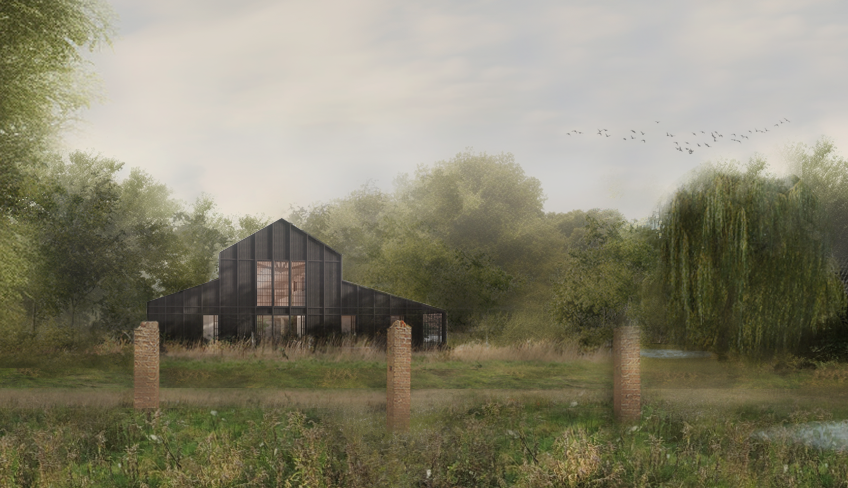Studio Bark to build zero-carbon home next to 15th-century moated manor