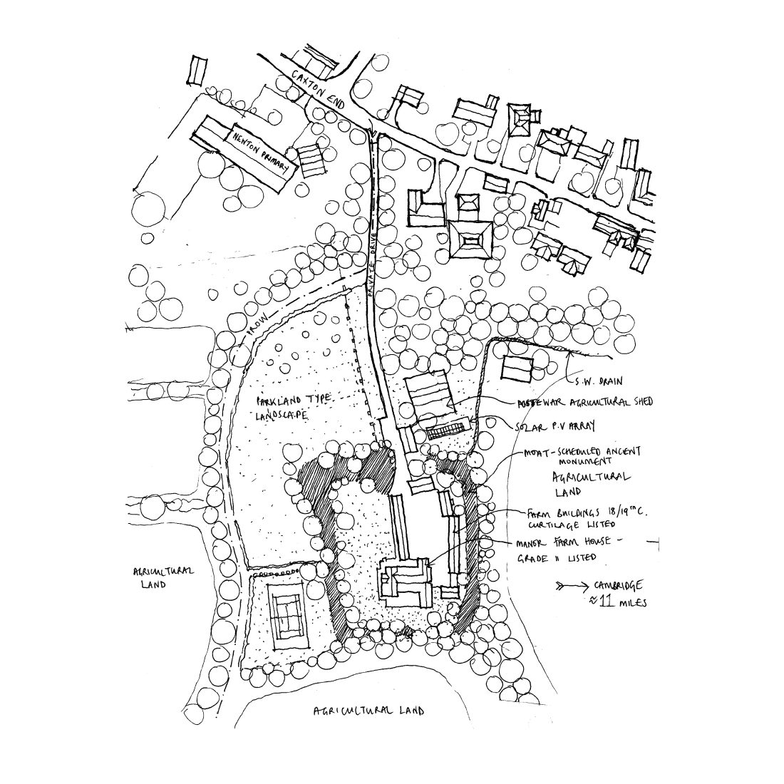 Studio Bark to build zero-carbon home next to 15th-century moated manor