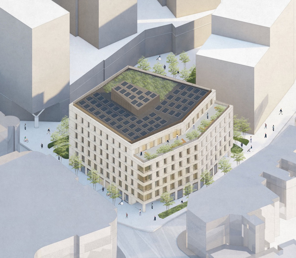 Waugh Thistleton wins approval for timber-framed office block in Maidenhead