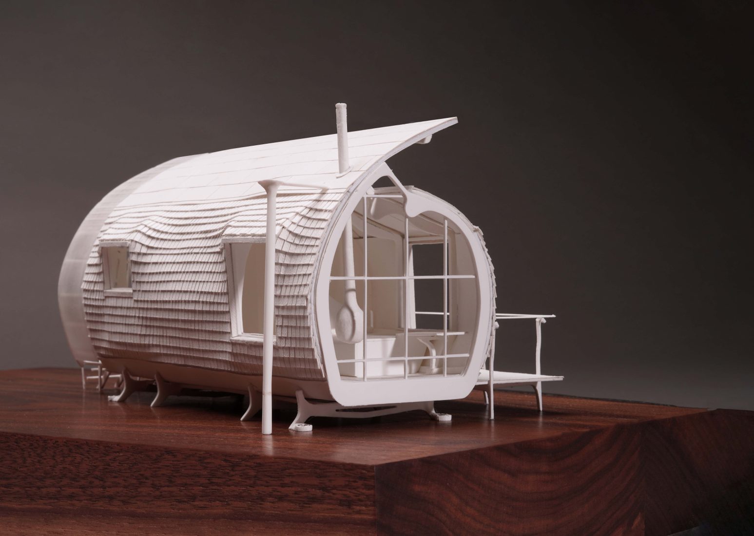 Markos Design Workshop completes prefabricated holiday cabin in Shropshire