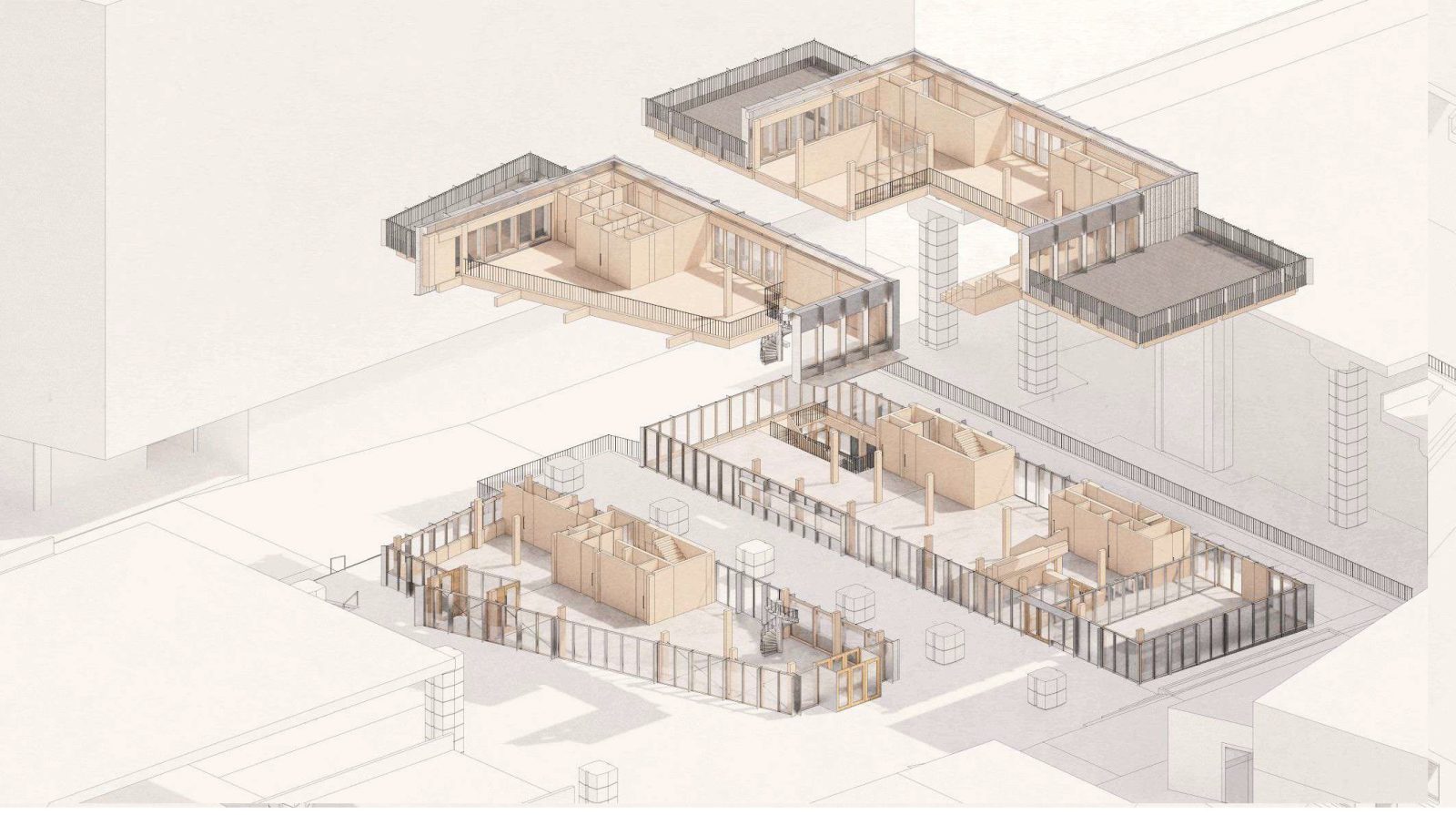 Turner Works reveals contest-winning Imperial student hub below Westway