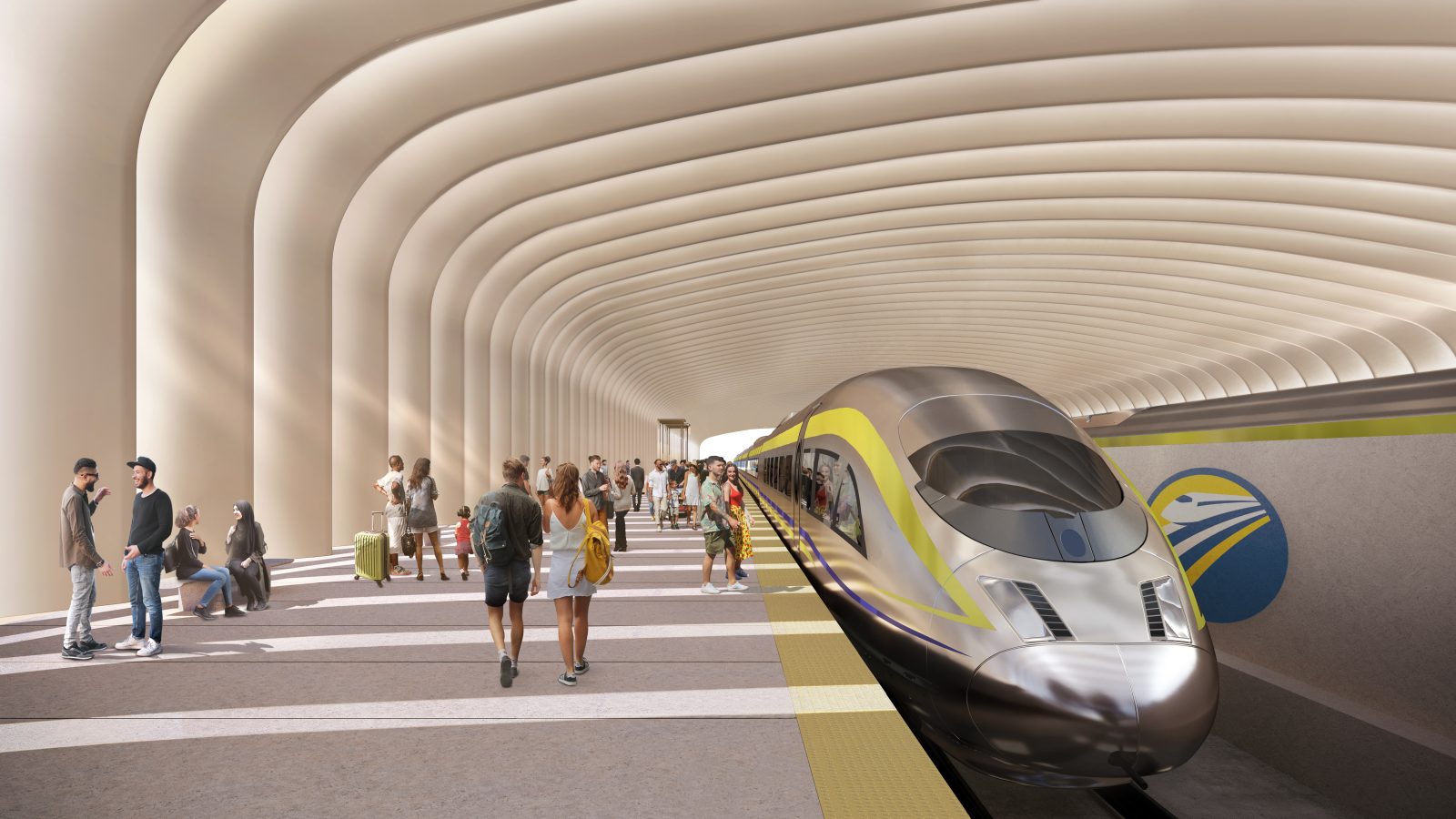 Fosters and Arup unveil Californian high-speed rail station designs