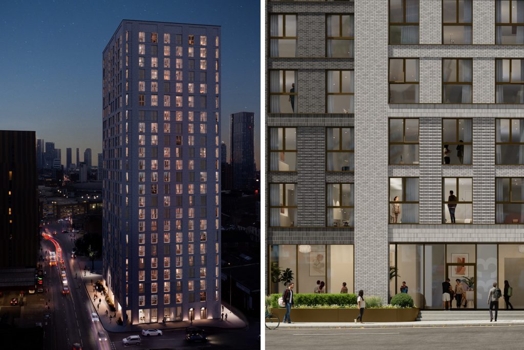 Hawkins\Brown submits 23-storey Manchester build-to-rent tower