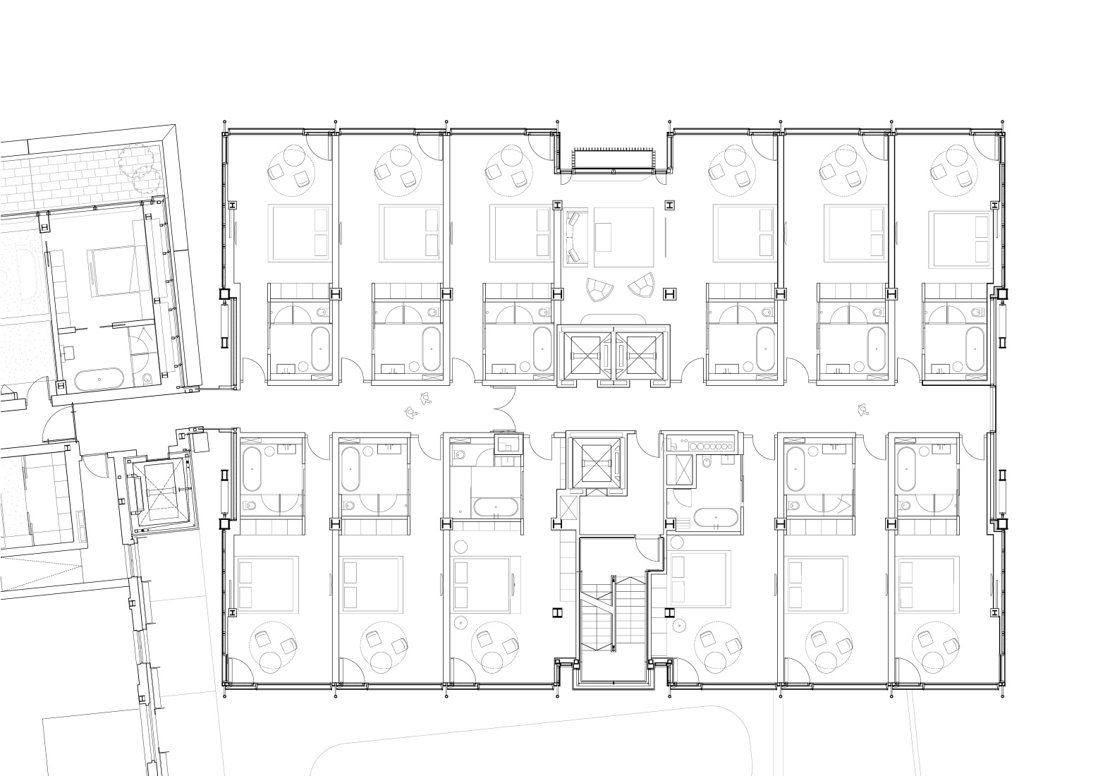 RSHP completes luxury London hotel with part-suspended floor structure
