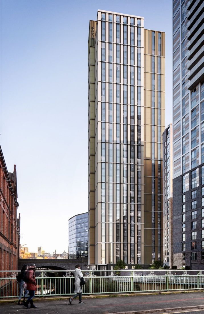 BDP reveals plans for 42-storey co-living tower in Manchester