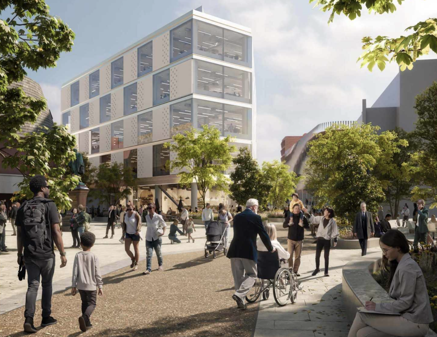 Shedkm unveils office scheme for ACME Swansea masterplan