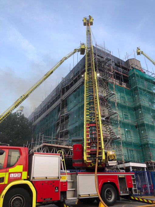 Investigation after huge fire at housing block with ‘non-compliant ...