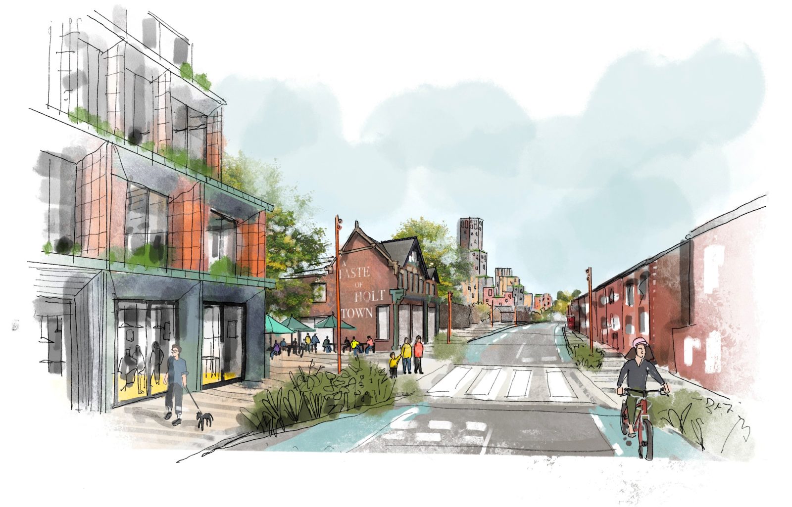 Studio Egret West reveals plans for 4,500-home Holt Town scheme in ...