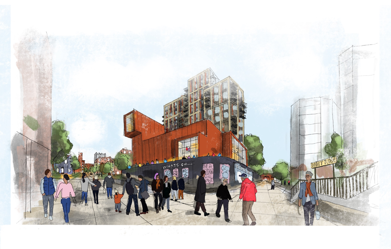 Studio Egret West reveals plans for 4,500-home Holt Town scheme in ...