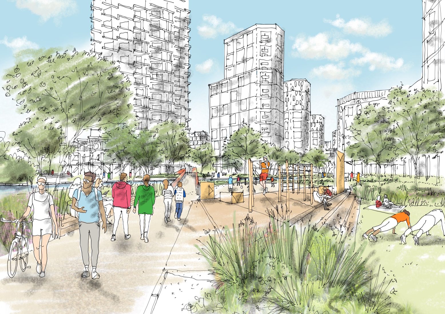 Studio Egret West reveals plans for 4,500-home Holt Town scheme in ...
