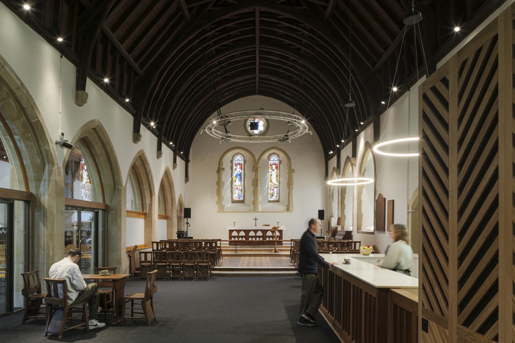 John Puttick Associates refurbishes Hove church, adding timber porch
