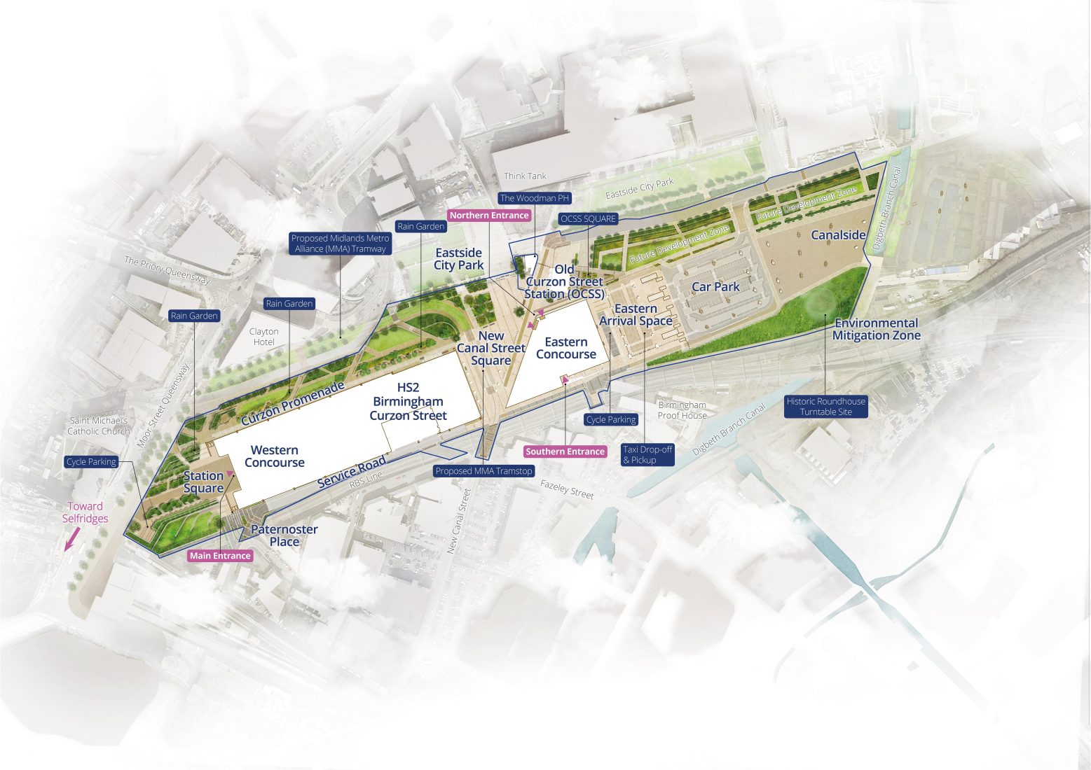 Grimshaw wins approval for rejigged Birmingham HS2 station