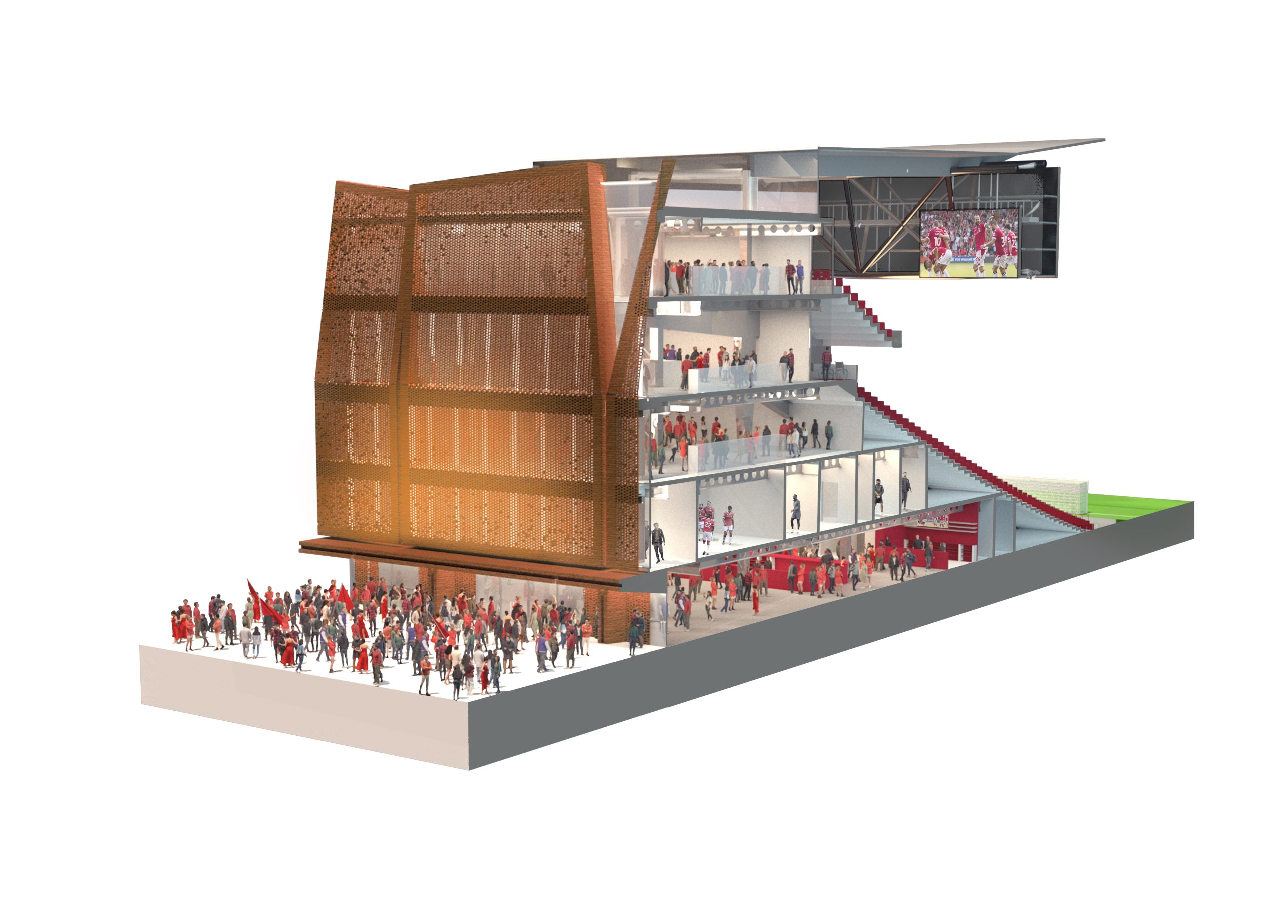 Populous reveals plans for new stand at Wrexham football club