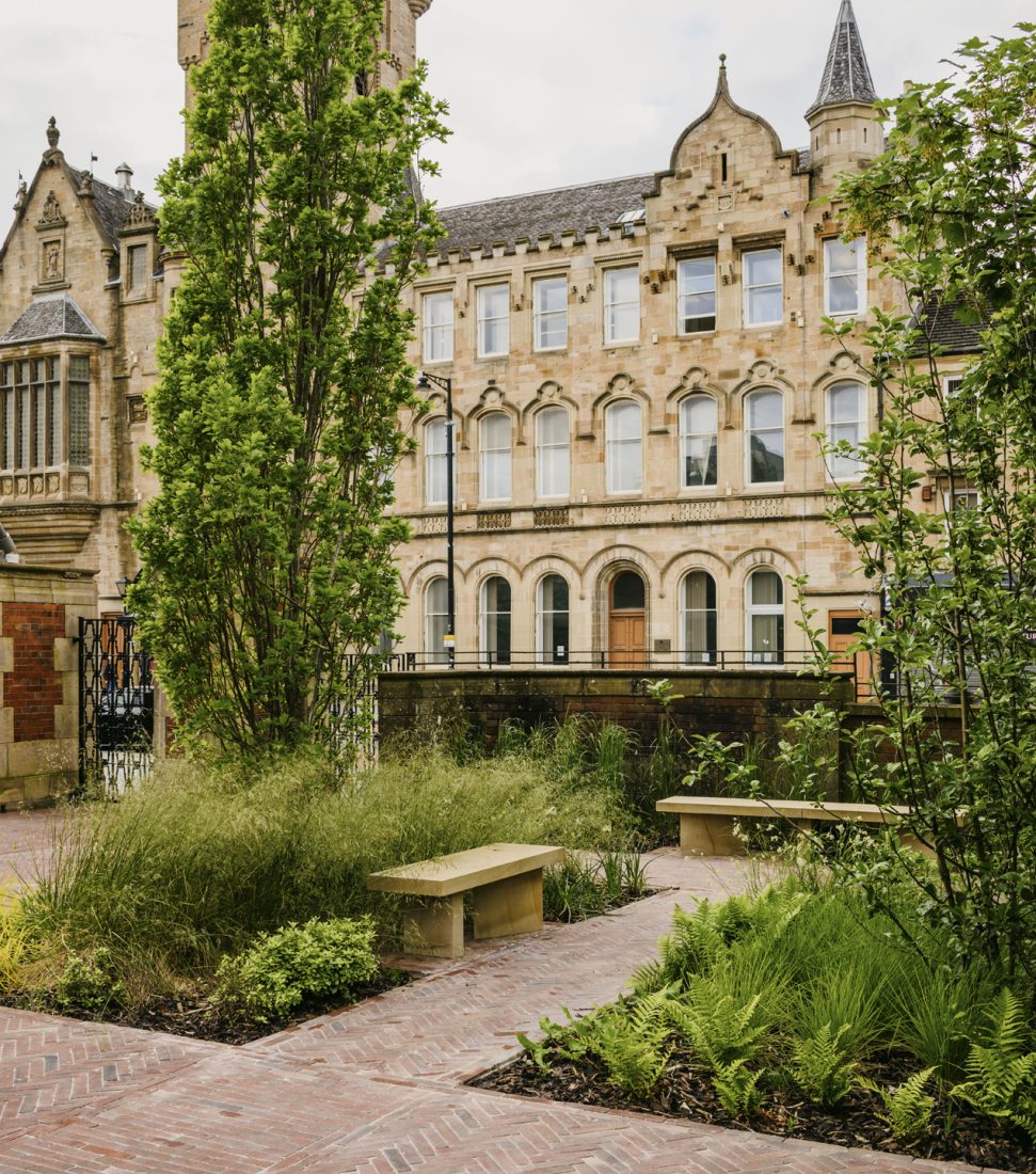 Loader Monteith creates piazza-like forecourt to Gillespie, Kidd & Coia ...