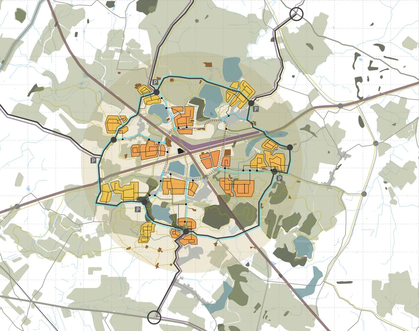A vision for Urcadia: a polycentric region in a natural environment