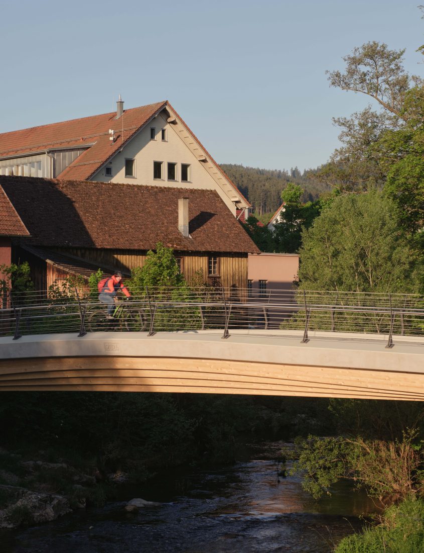Moxon Architects completes part-timber bridge in Germany