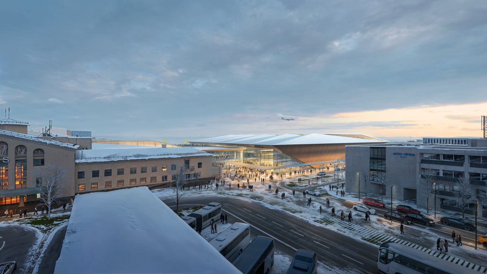 ZHA wins second major Vilnius transport contest with airport victory