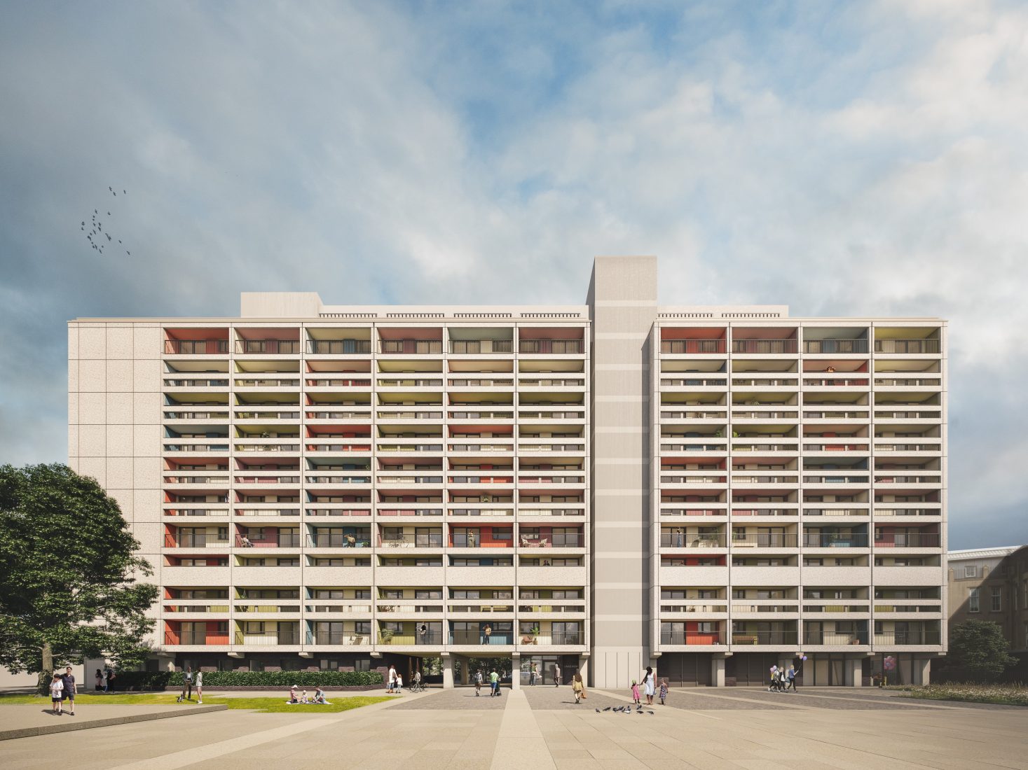 Collective Architecture gets OK to retrofit Brutalist Edinburgh housing ...