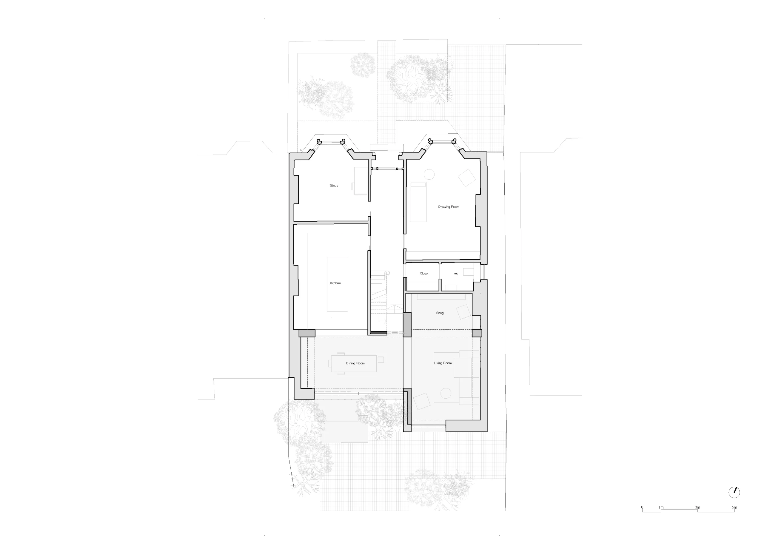 Bindloss Dawes reworks house with concrete cruciform extension