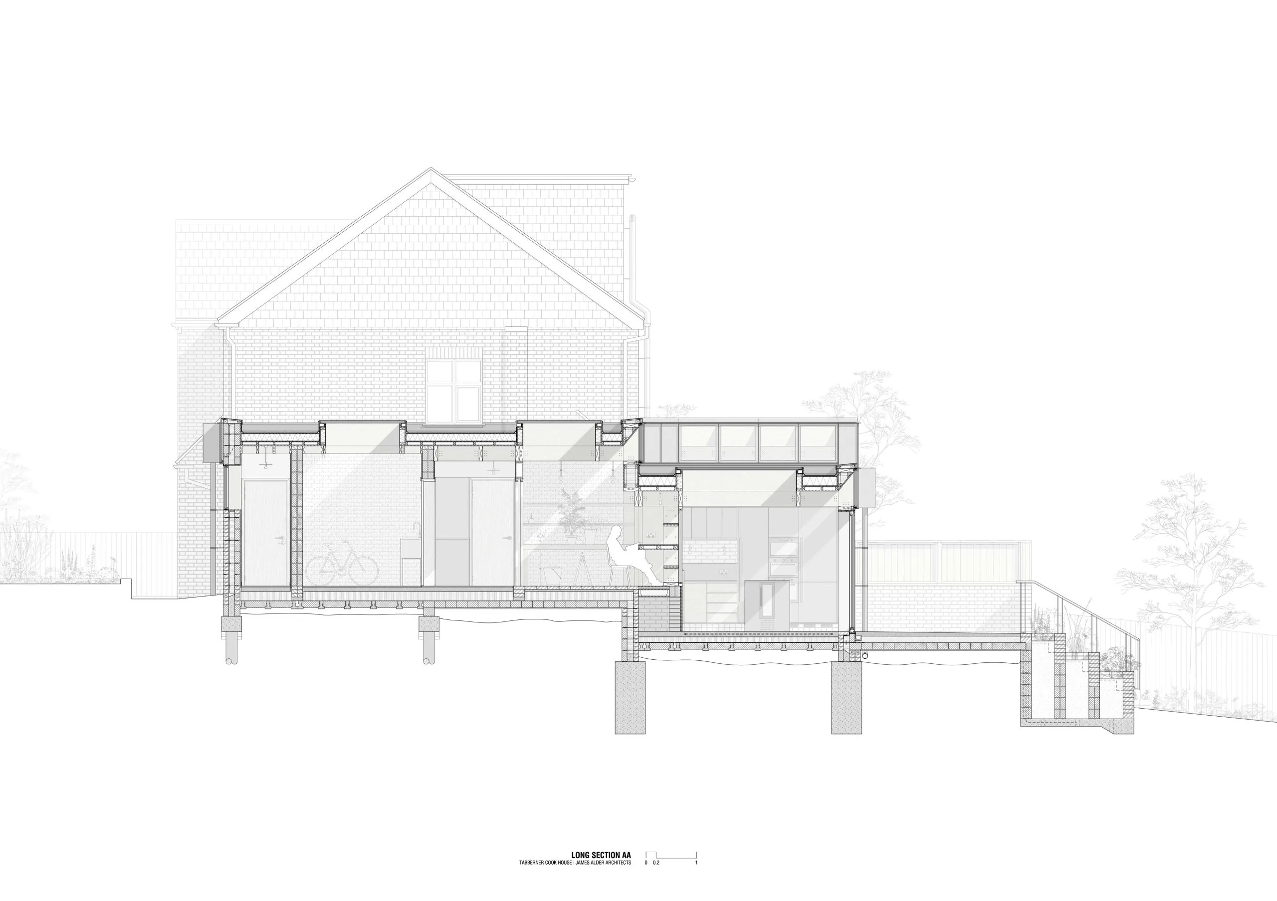 James Alder Architects designs split-level extension in Crystal Palace