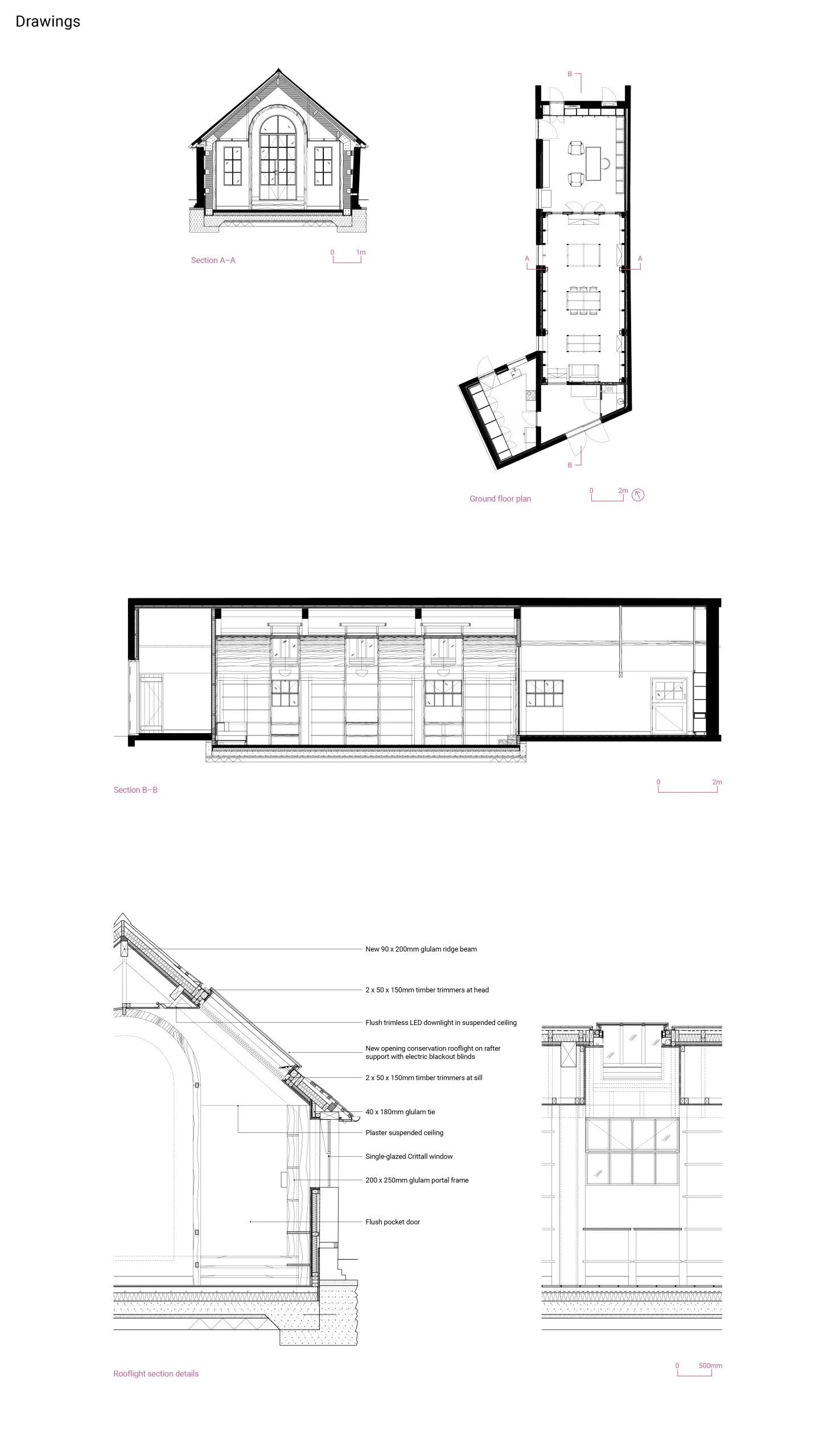 Working details: timber