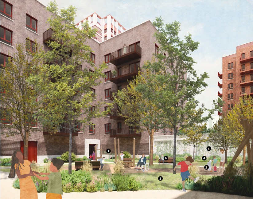 Maccreanor Lavington submits first phase of Pudding Mill Lane housing