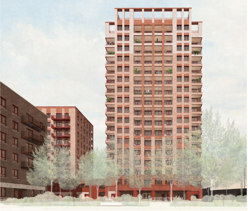 Maccreanor Lavington submits first phase of Pudding Mill Lane housing