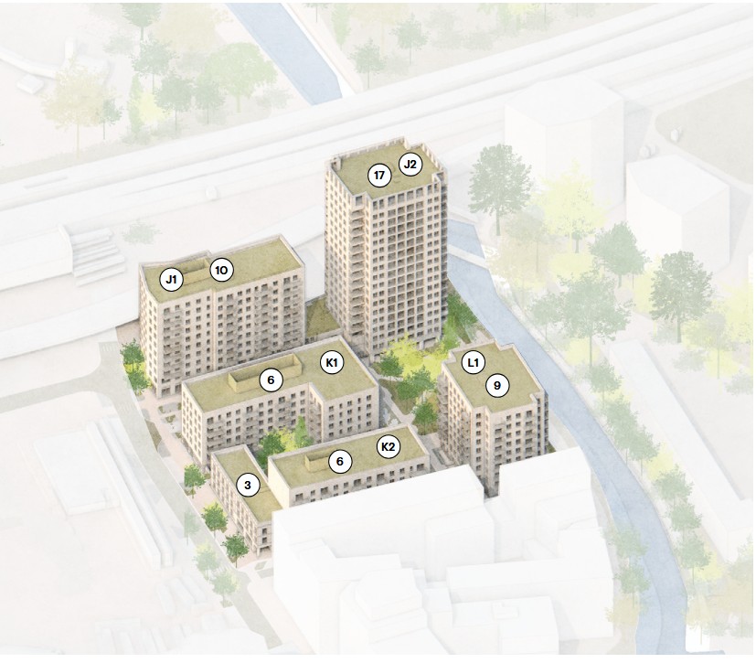 Maccreanor Lavington submits first phase of Pudding Mill Lane housing