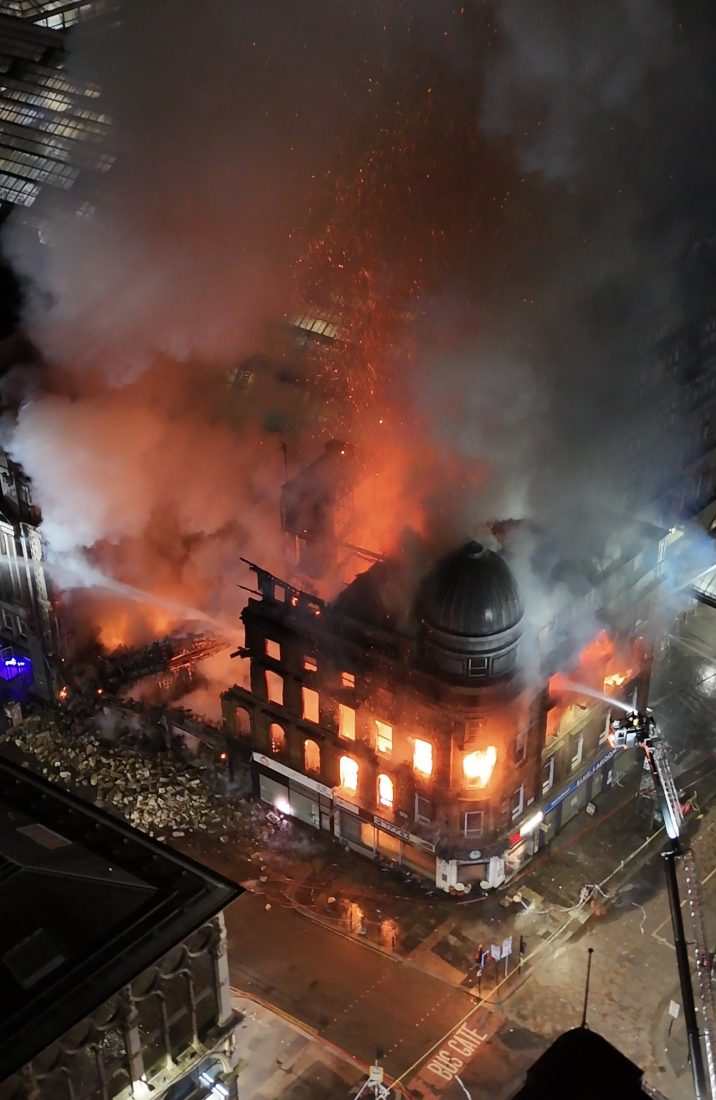 Listed Victorian building destroyed in Glasgow fire